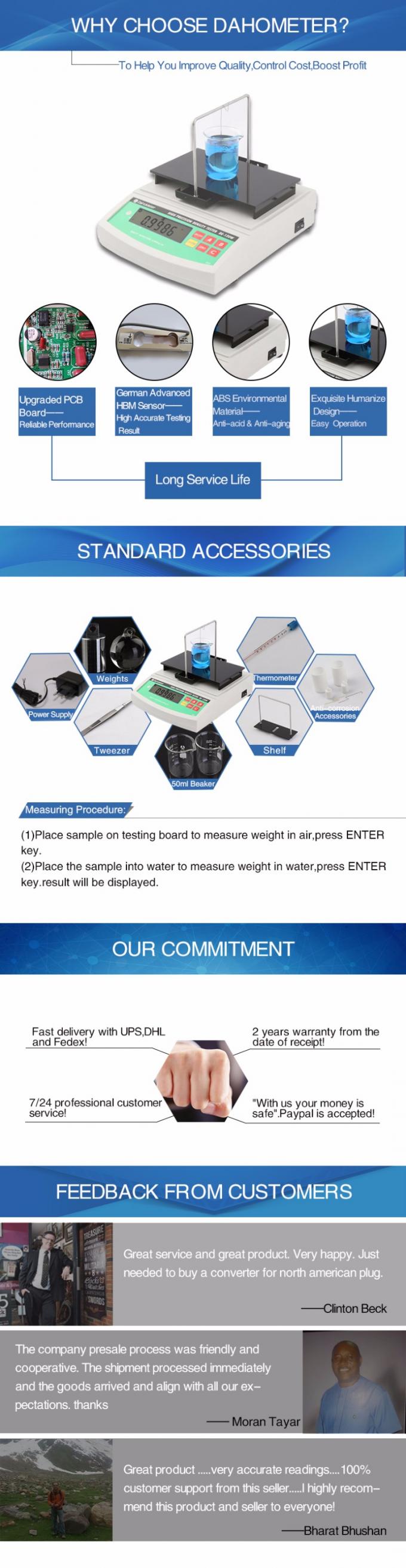 DH-300W Density Meter For Liquids Liquid Density Measurement Instrument